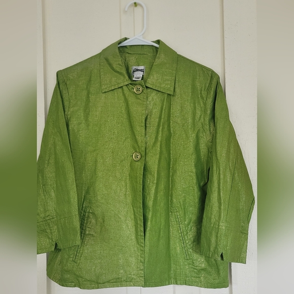 Chico's | Jackets & Coats | Euc Chicos Green Jacket | Poshmark